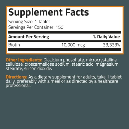 Bronson Biotin 10,000 MCG apoya la producción de energía saludable
